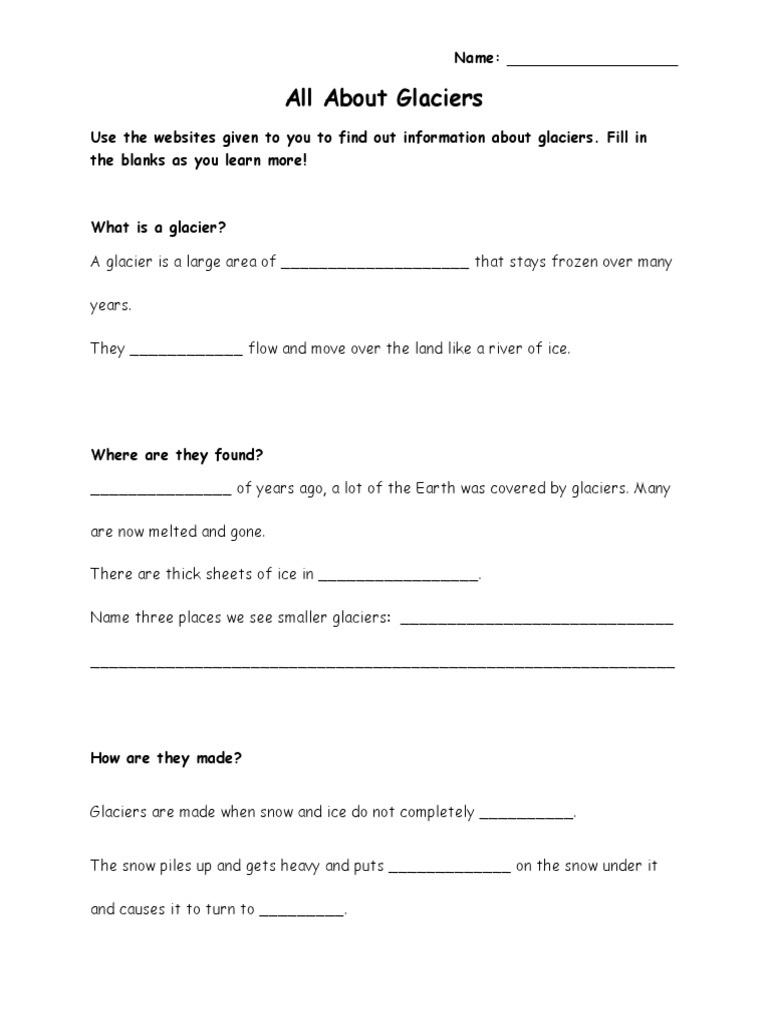 All About Glaciers | PDF