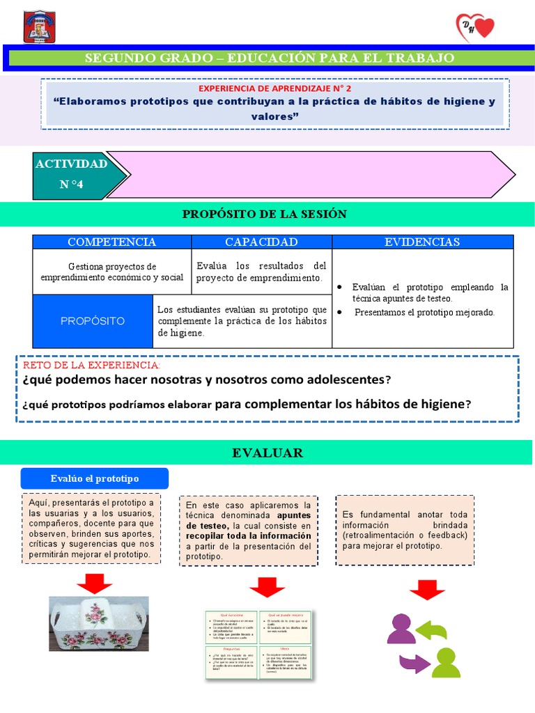 Act. 4-Experiencia de Aprendizaje #2 - Segundo Grado-Ept | PDF | Evaluación | Iniciativa empresarial