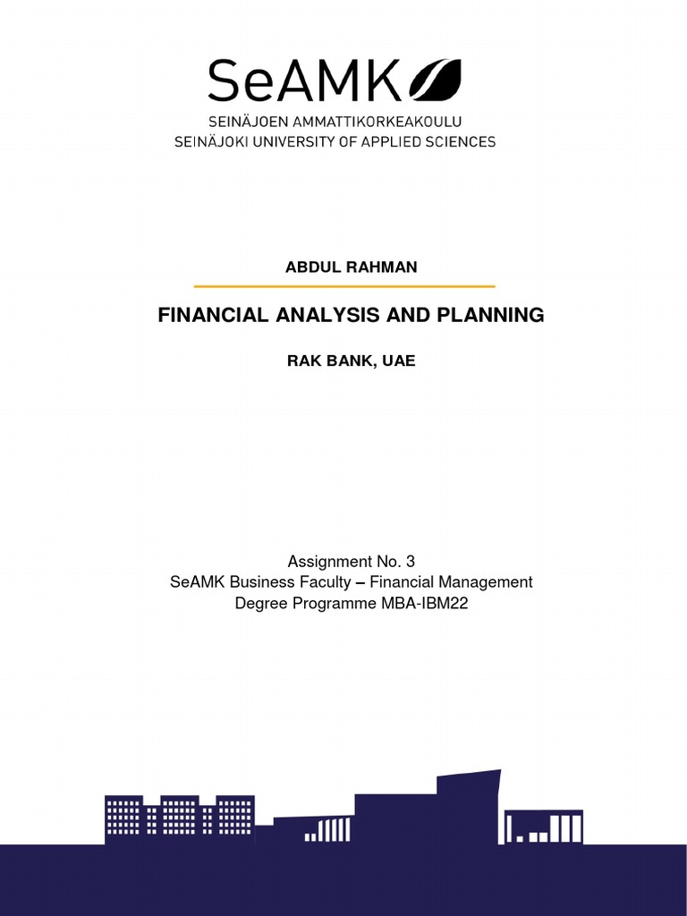 MBA Financial Analysis of RAK Bank | PDF | Banks | United Arab Emirates