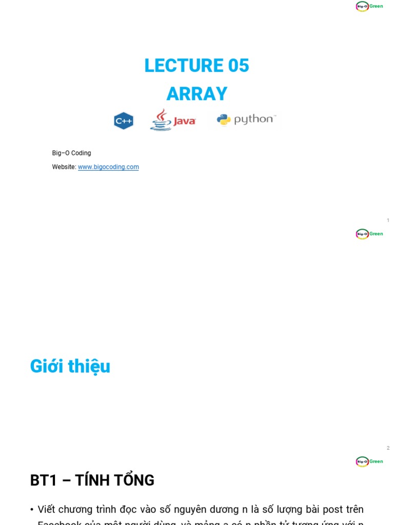 Lecture05 Array Pdf 