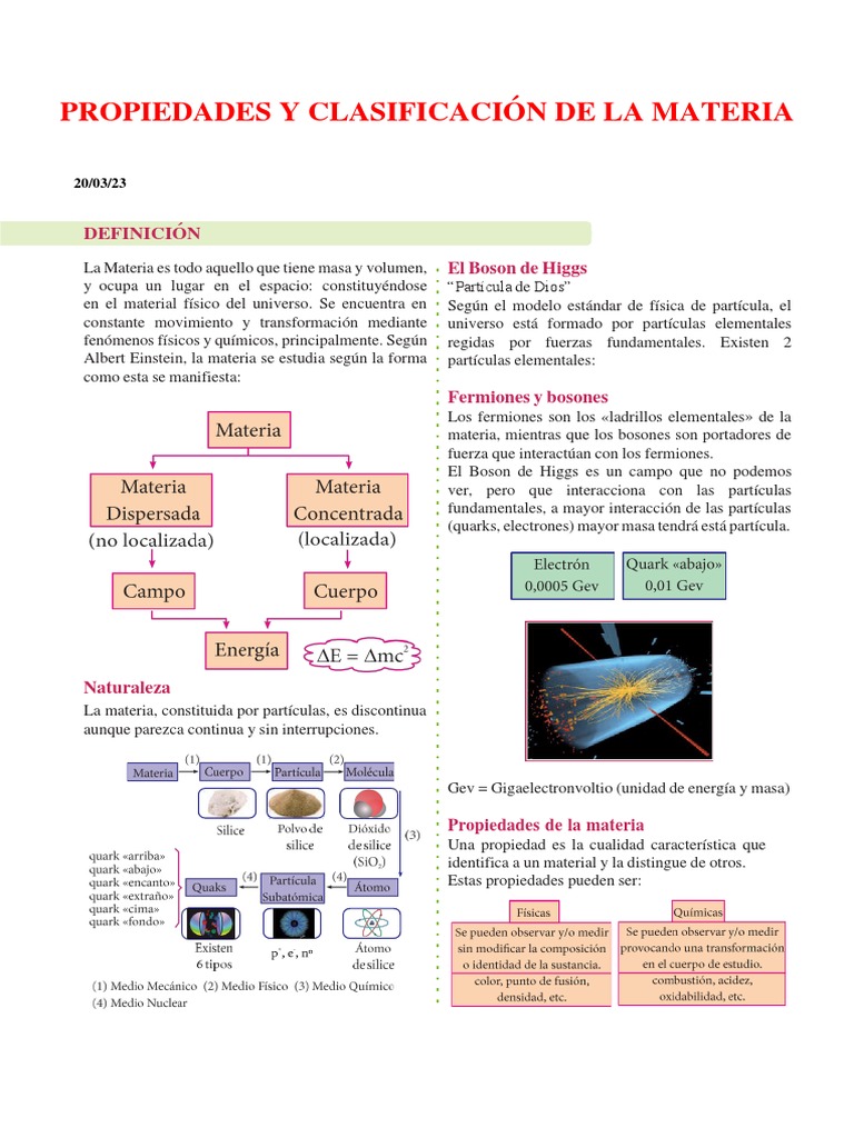Propiedades y Clasificación de la Materia | PDF | Importar | Boson