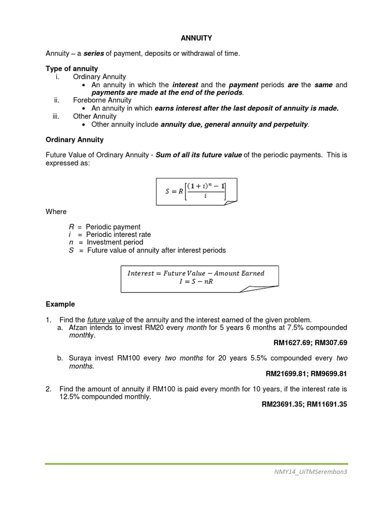 Chapter 6 - Annuity | PDF | Present Value | Interest