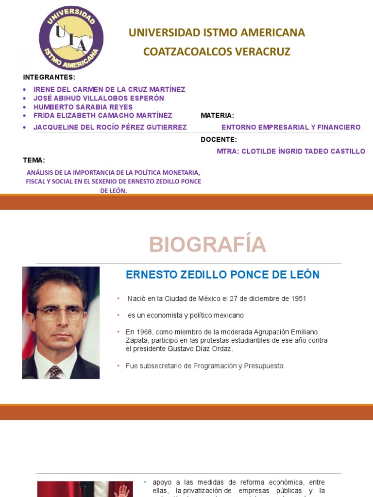 Análisis del Sexenio de Zedillo | PDF | Inflación | La política monetaria