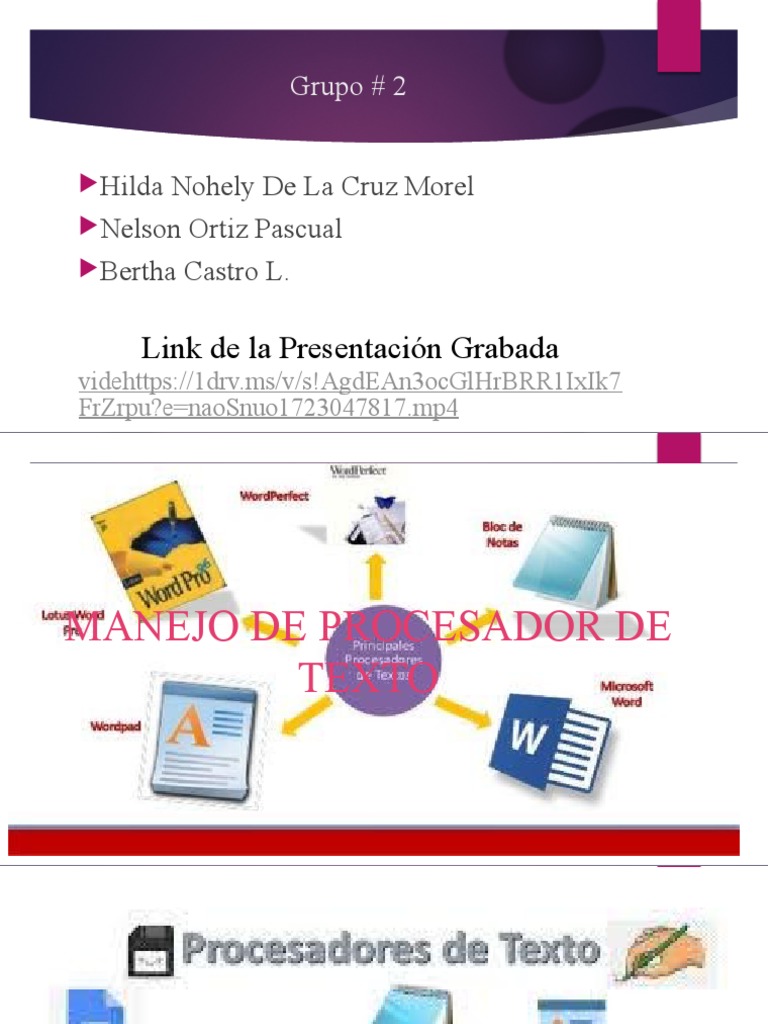 Manejo de Procesador de Texto | PDF | Procesador de textos | Microsoft Office