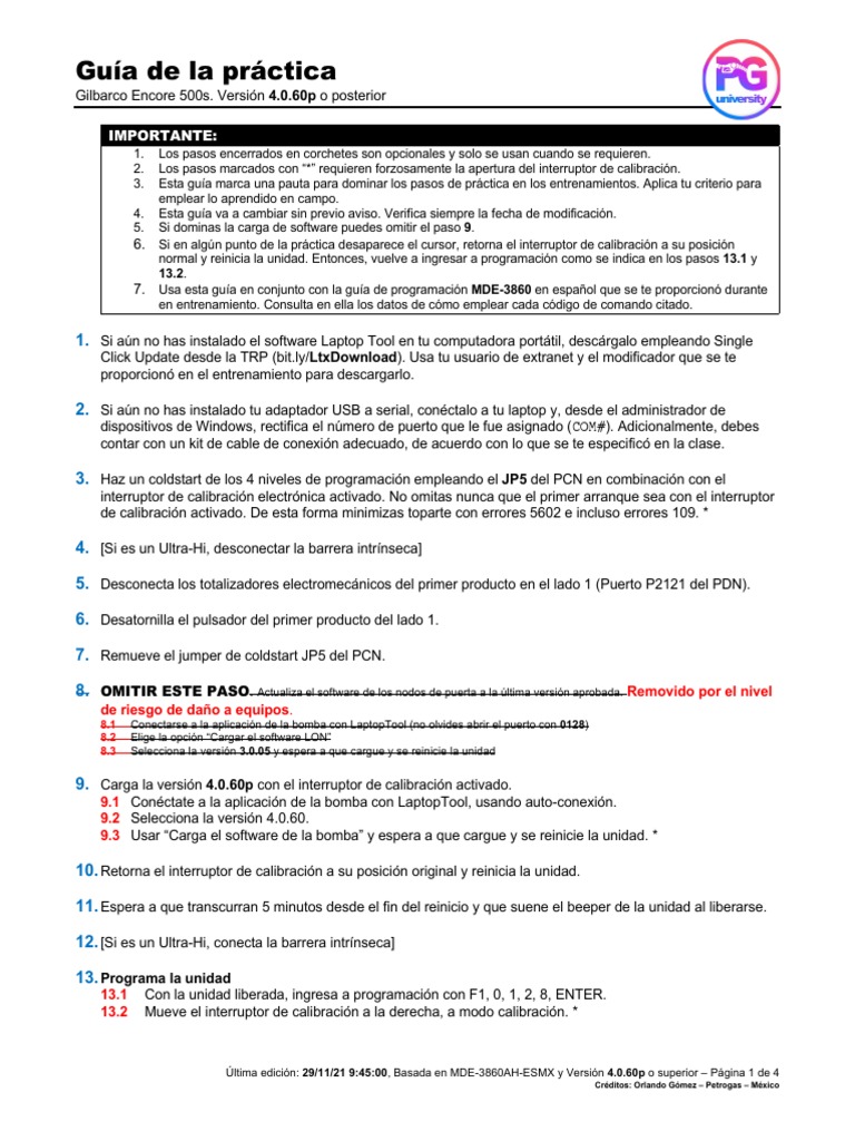 Guía Práctica Gilbarco Encore 500s | PDF | Informática | Ingeniería Informática