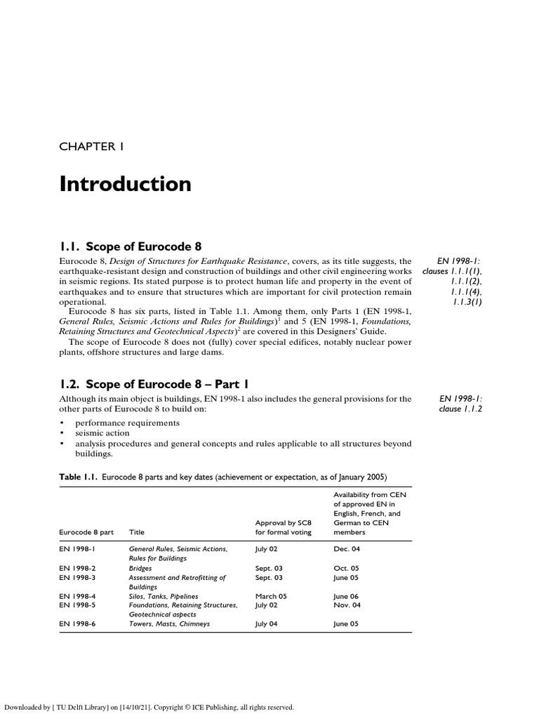 CH 1 | Download Free PDF | Earthquake Engineering | Engineering