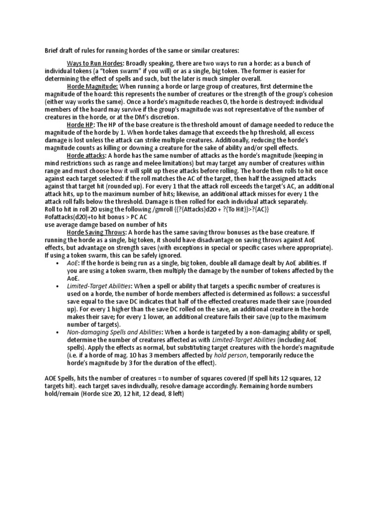 Running Creature Hordes Guide | PDF | Gaming