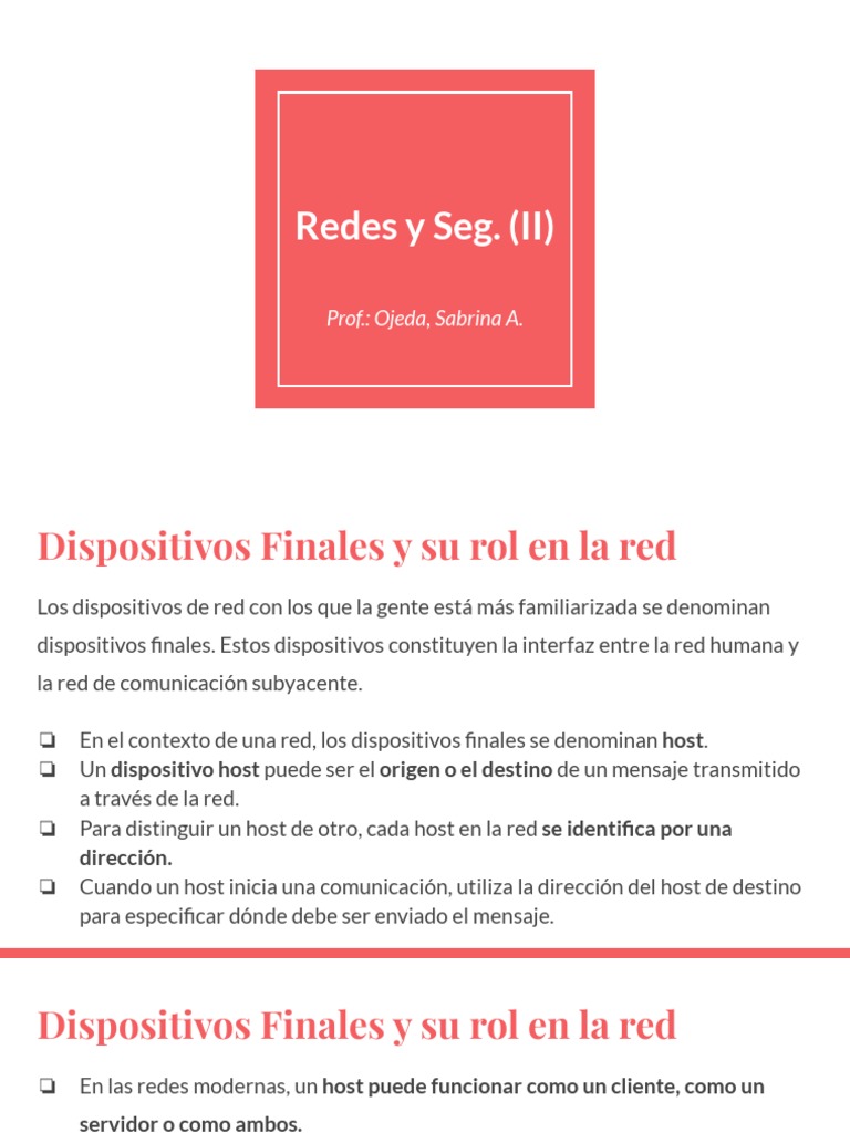 Fundamentos 2 - Redes y Seg | PDF | Modelo cliente-servidor | De igual ...