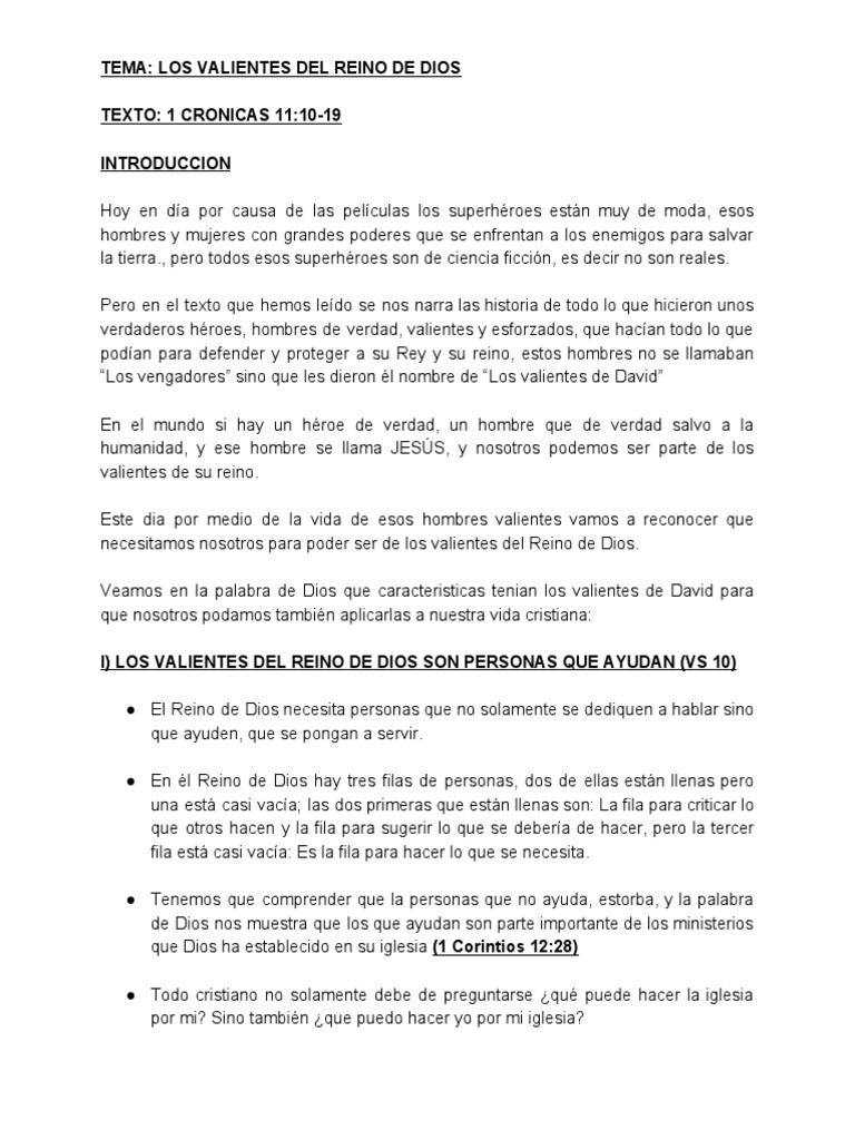 Valientes del Reino de Dios | PDF | Religión y espiritualidad
