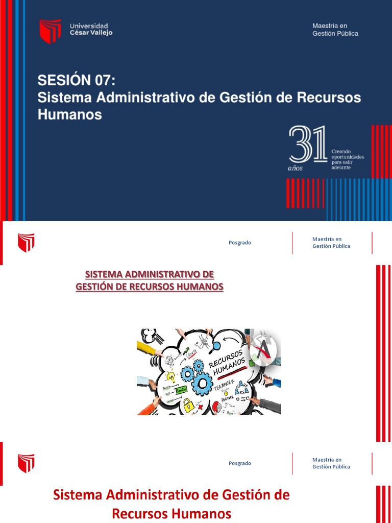 SESION 7 - Sistema Administrativo de Gestión de Recurso Humano | PDF | Administración Pública ...