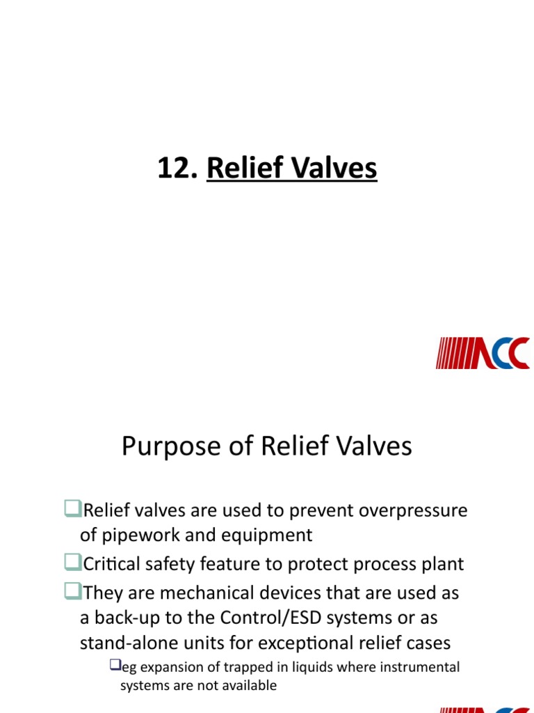 Relief Valves - NCC | PDF | Valve | Pressure