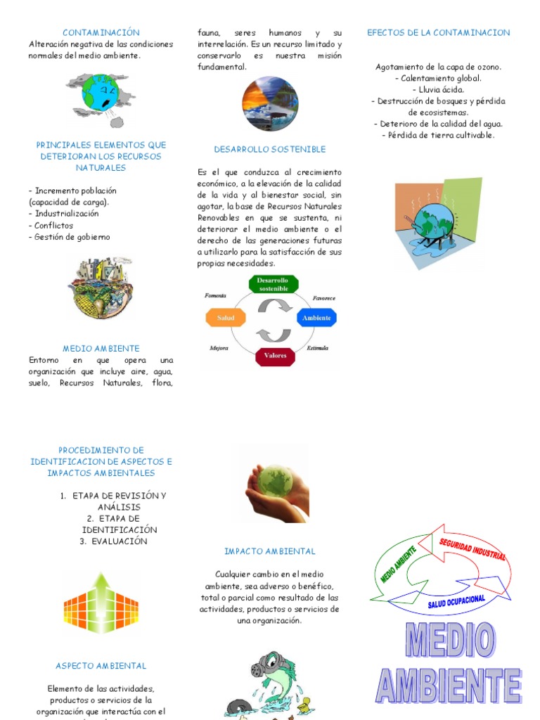 Folleto Medio Ambiente | PDF | Entorno natural | Contaminación