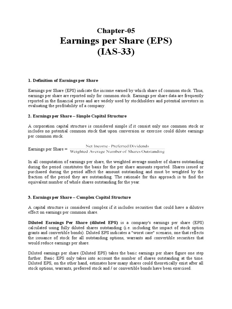 Earnings Per Share Analysis Guide | PDF | Earnings Per Share ...