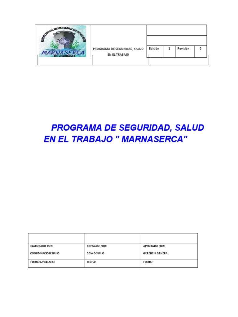 Programa de Seguridad | PDF | Seguridad y salud ocupacional | Valores