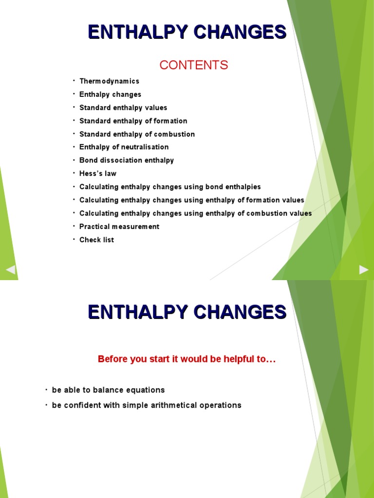 Enthalpy Change | PDF