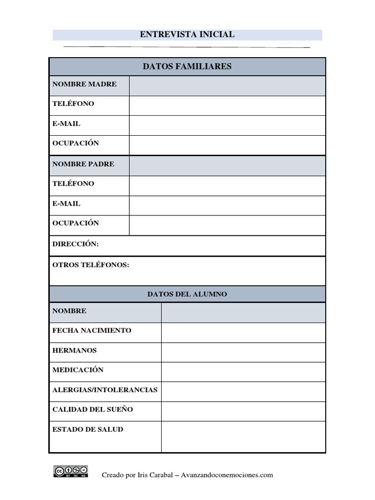 Entrevista Inicial | PDF