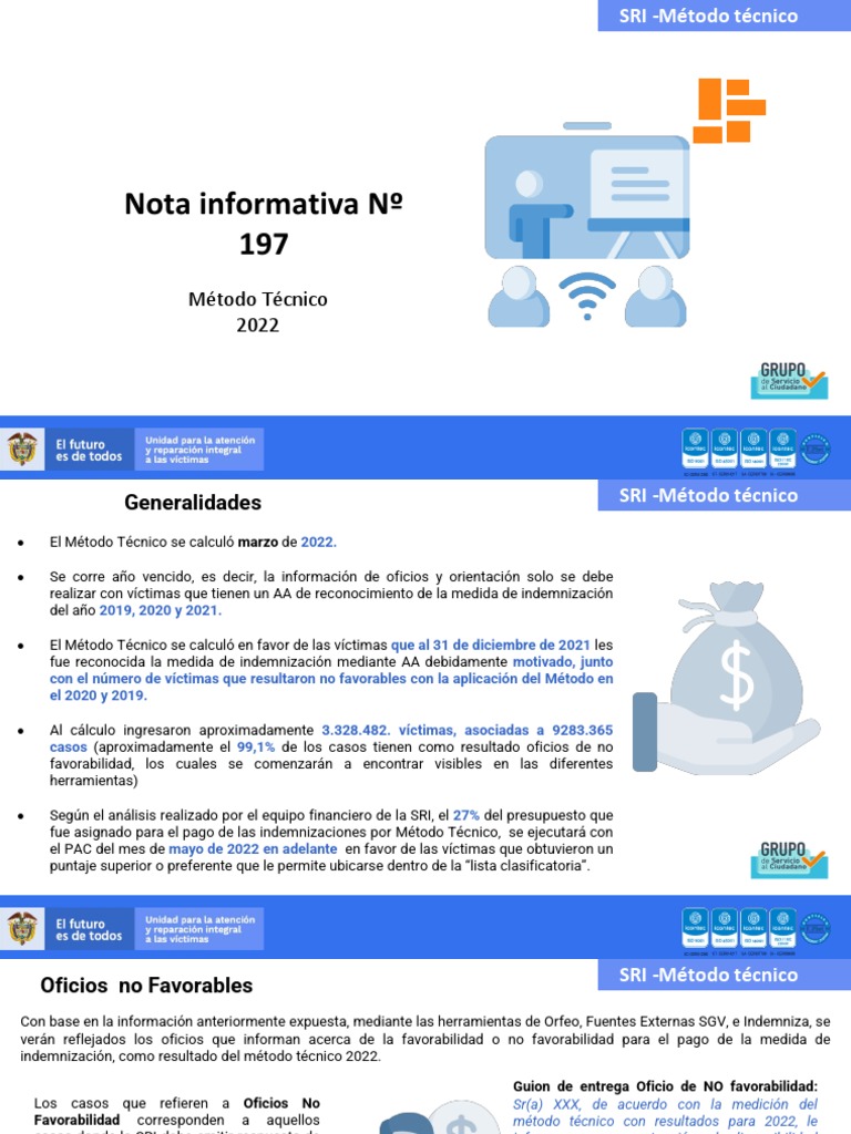 Nota Informativa N°197-Método Técnico 2022 14062022 | PDF