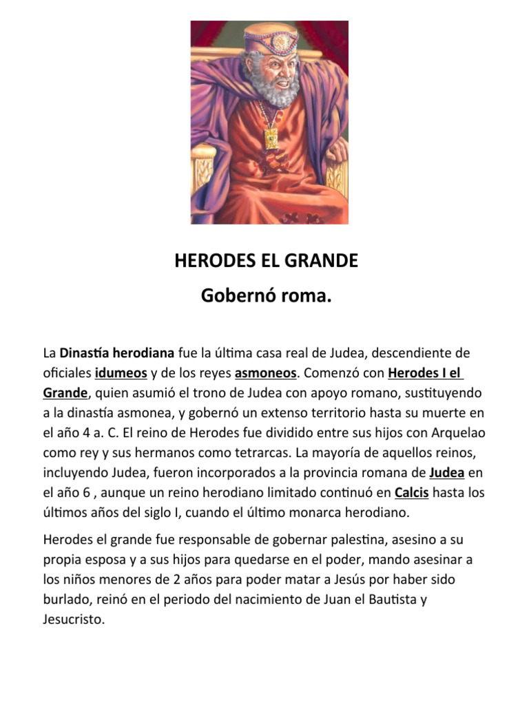 Herodes El Grande | PDF | Herodes Antipas | Herodes el grande