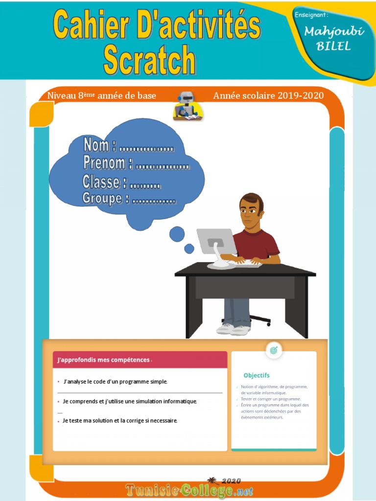 Cours Collège Pilote - Informatique - Cahier D'activite Scratch - 8ème ...