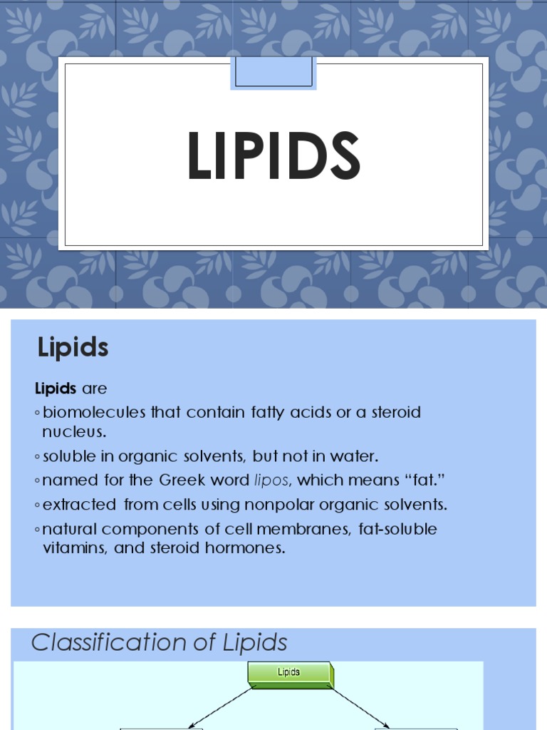 Lesson 3 - Fats and Lipids | PDF | Lipid | Fatty Acid