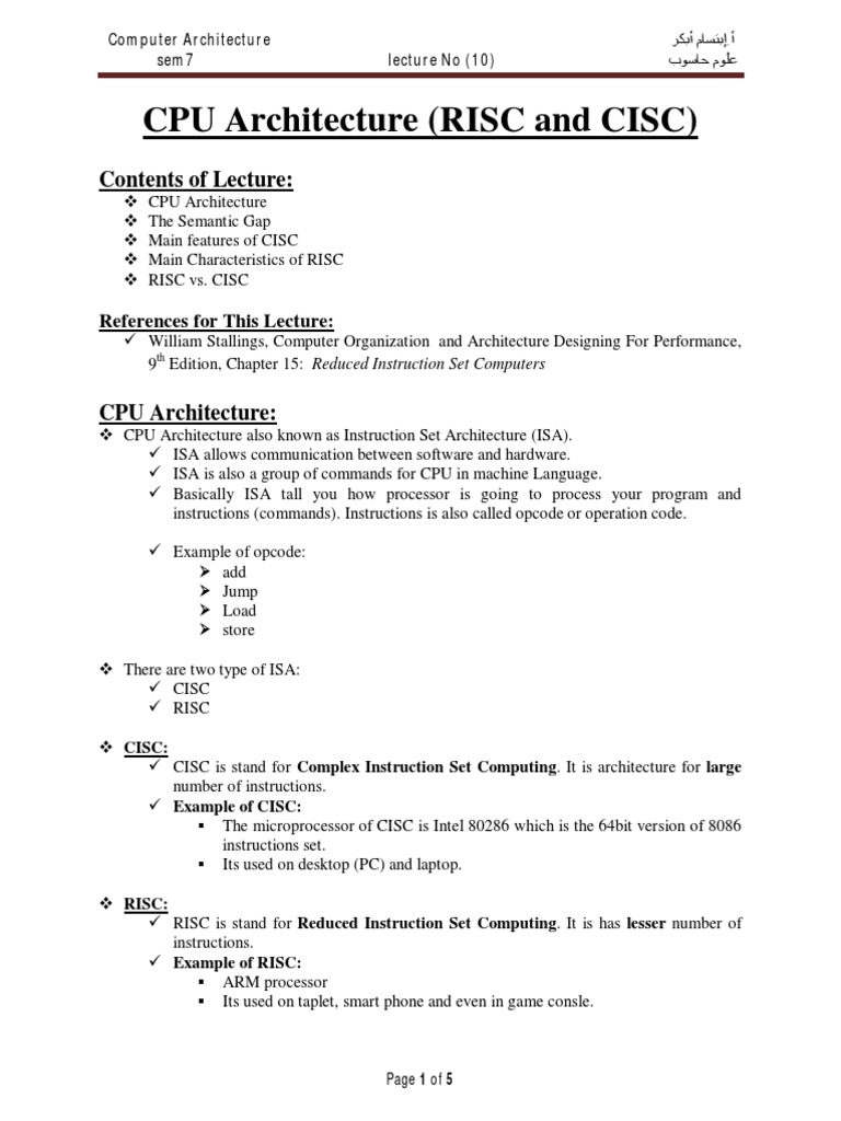 CA Lecture 10 1 | PDF | Central Processing Unit | Computer Architecture