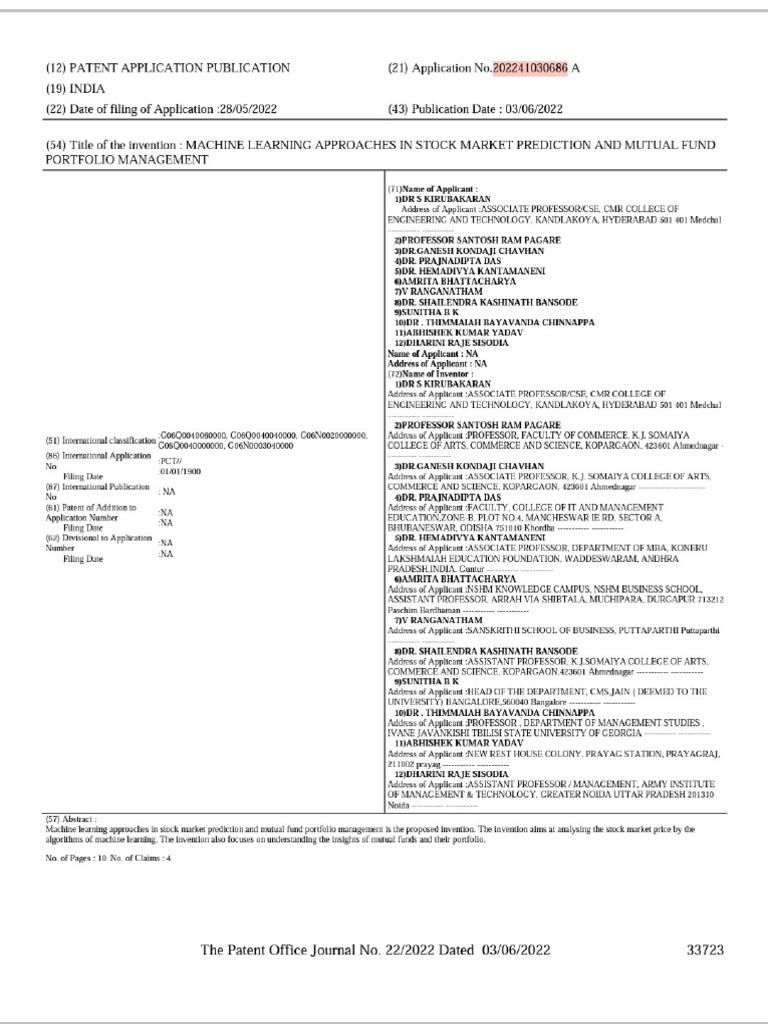 Thimmaiah B C - Asst Registrar - Patent - 10 | PDF