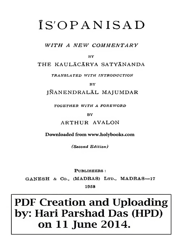 Isa Upanishad | PDF