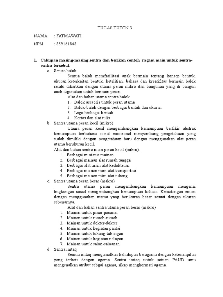 Tugas Tuton 3 | PDF