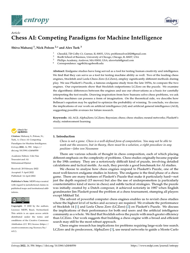 Chess AI Competing Paradigms For Machine Intellige | PDF | Artificial ... Chess AI Competing Paradigms For Machine Intellige | PDF | Artificial ...