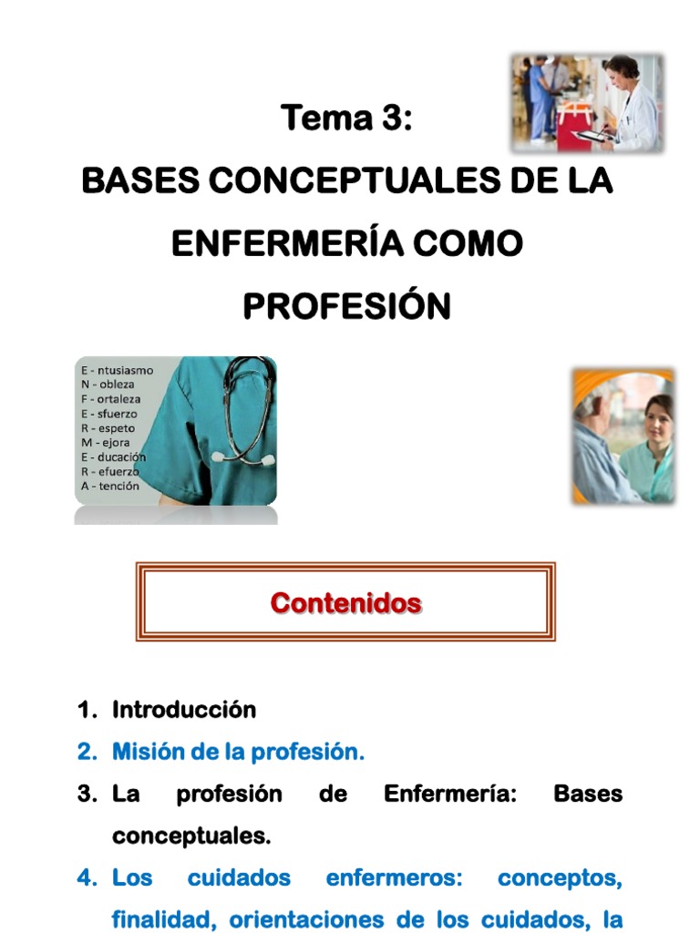 Tema 3. - Bases Conceptuales ALBA | PDF | Enfermería