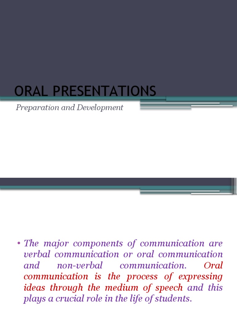 Oral Presentation | PDF | Communication | Public Speaking