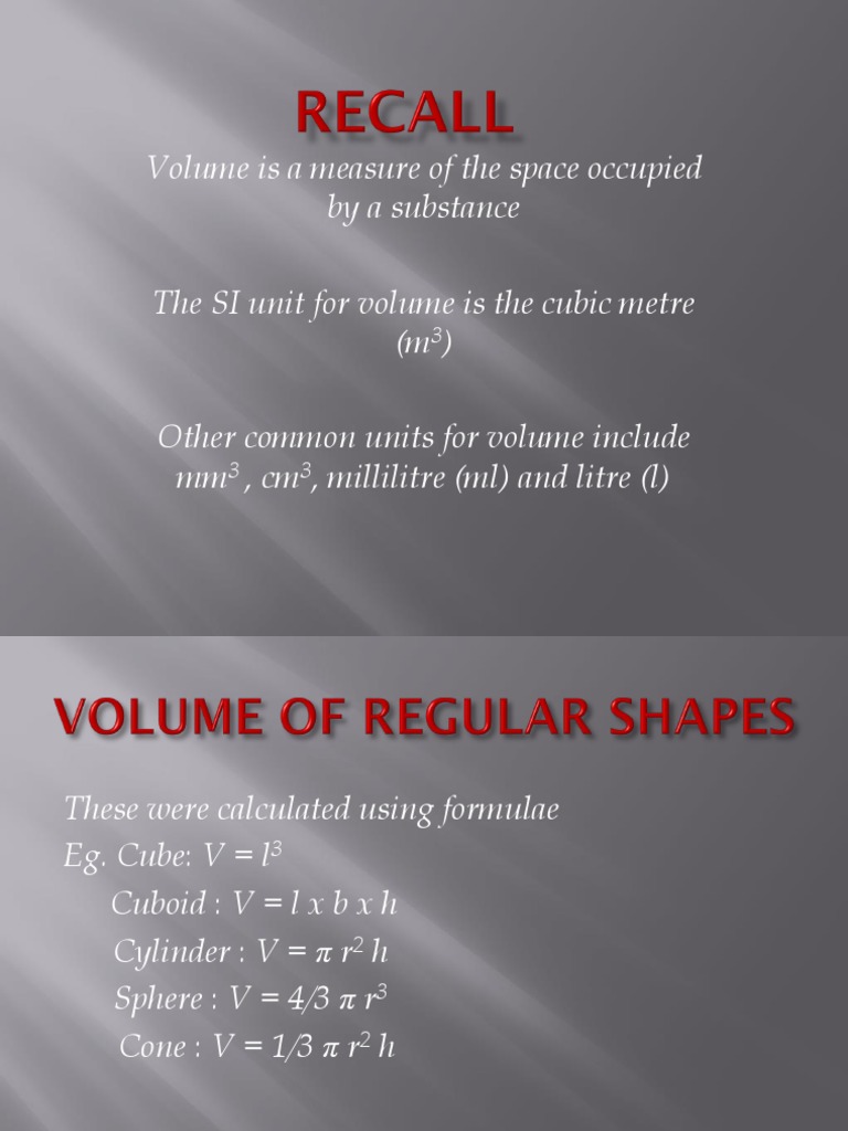 Measuring Volume with Cylinders | PDF