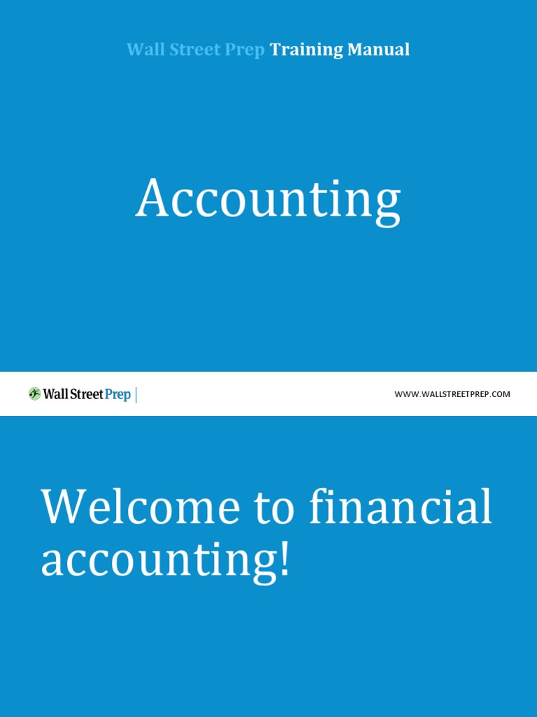 Wall Street Prep Accounting Manual Exercises A-F | PDF | Debits And ...