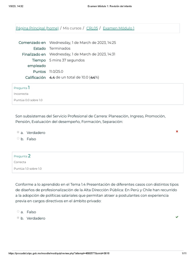 Examen Módulo 1 - Revisión Del Intento | PDF | America latina | México