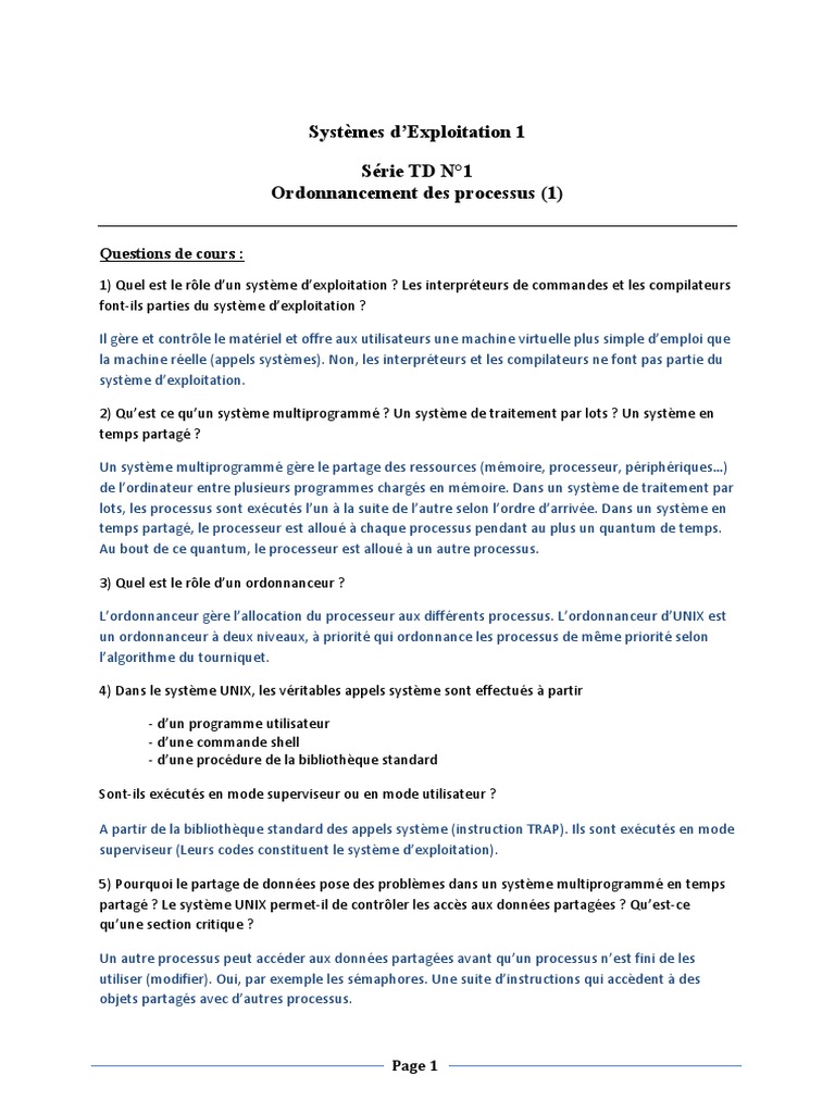 TD1 Correction | PDF | Programmation | Programme informatique