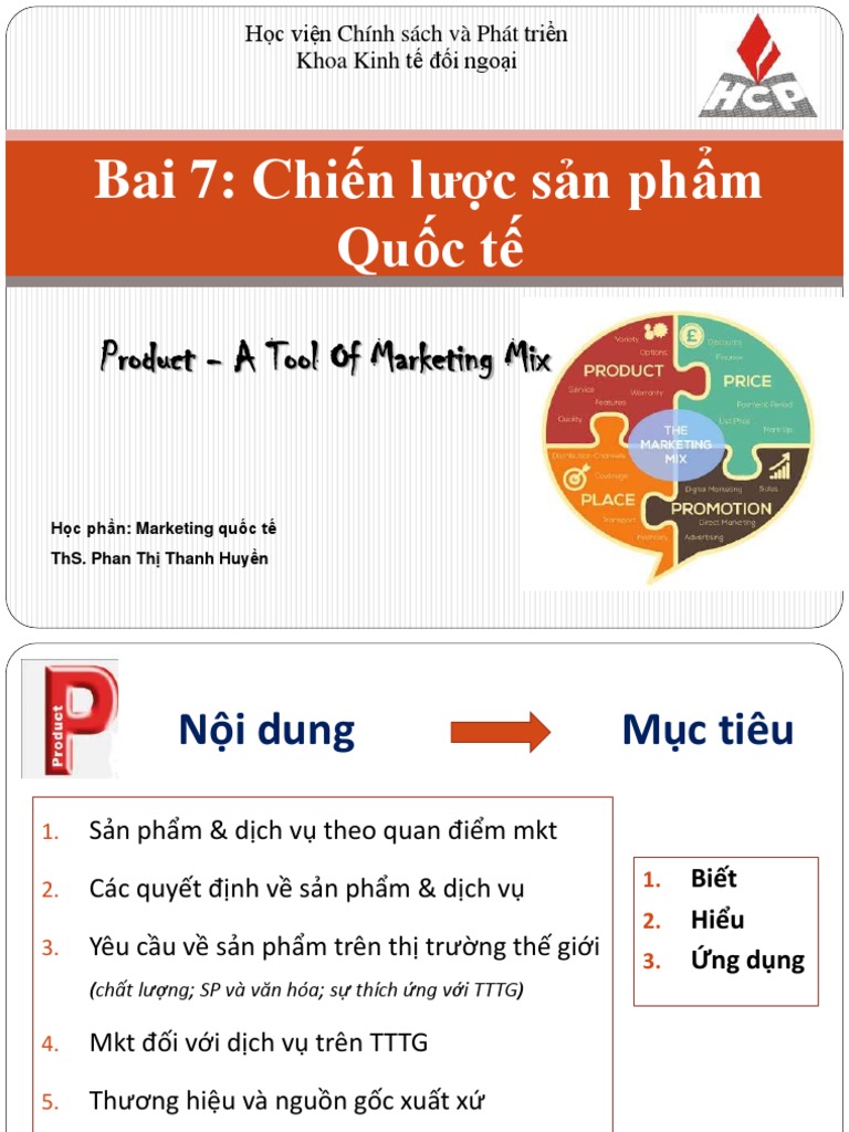 MKT QT Bai 6 Chien Luoc San Pham Quoc Te | PDF