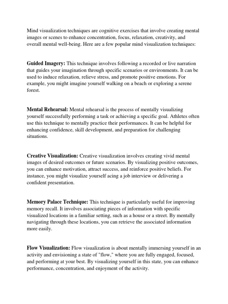 Mind Visualization Techniques Guide | PDF