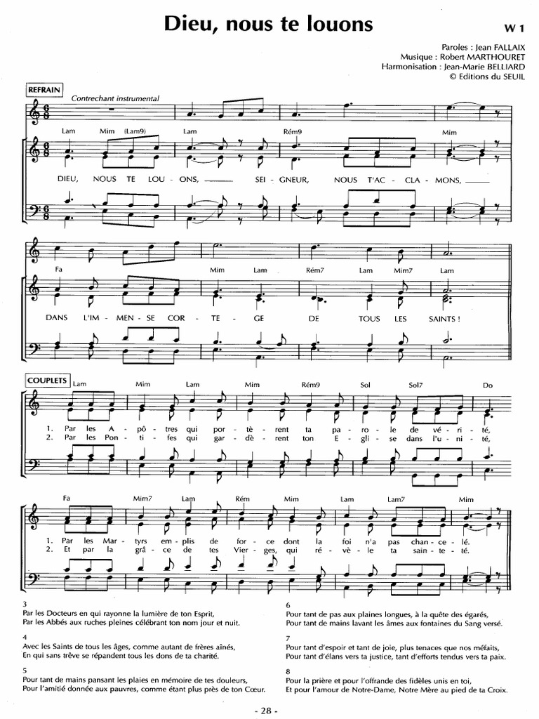 Dieu nous te louons OK | PDF