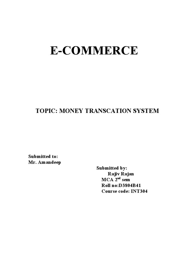 Term Paper Rajan | PDF | Debits And Credits | Credit Card