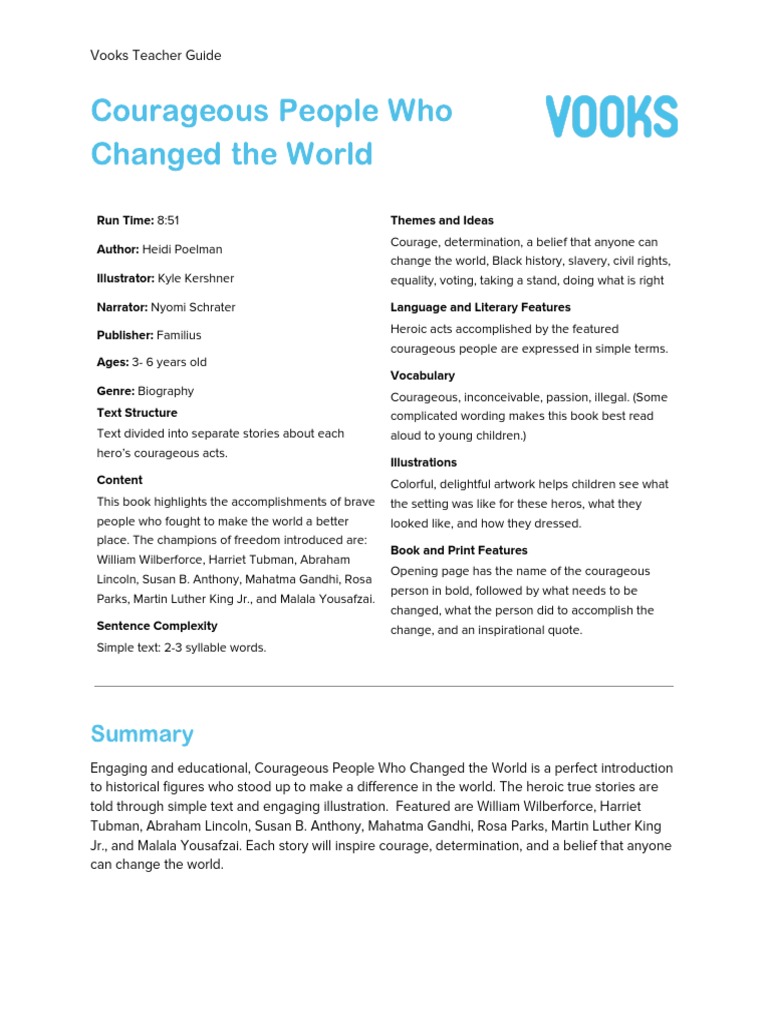 TG Courageous+People+Who+Changed+the+World | PDF