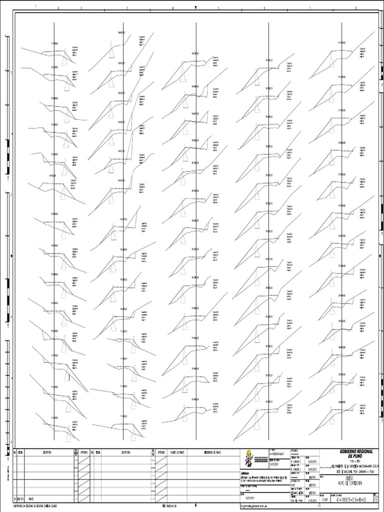 Plano de Secciones Transversales Con Muros de Contención Layout2 | PDF Plano de Secciones Transversales Con Muros de Contención Layout2 | PDF