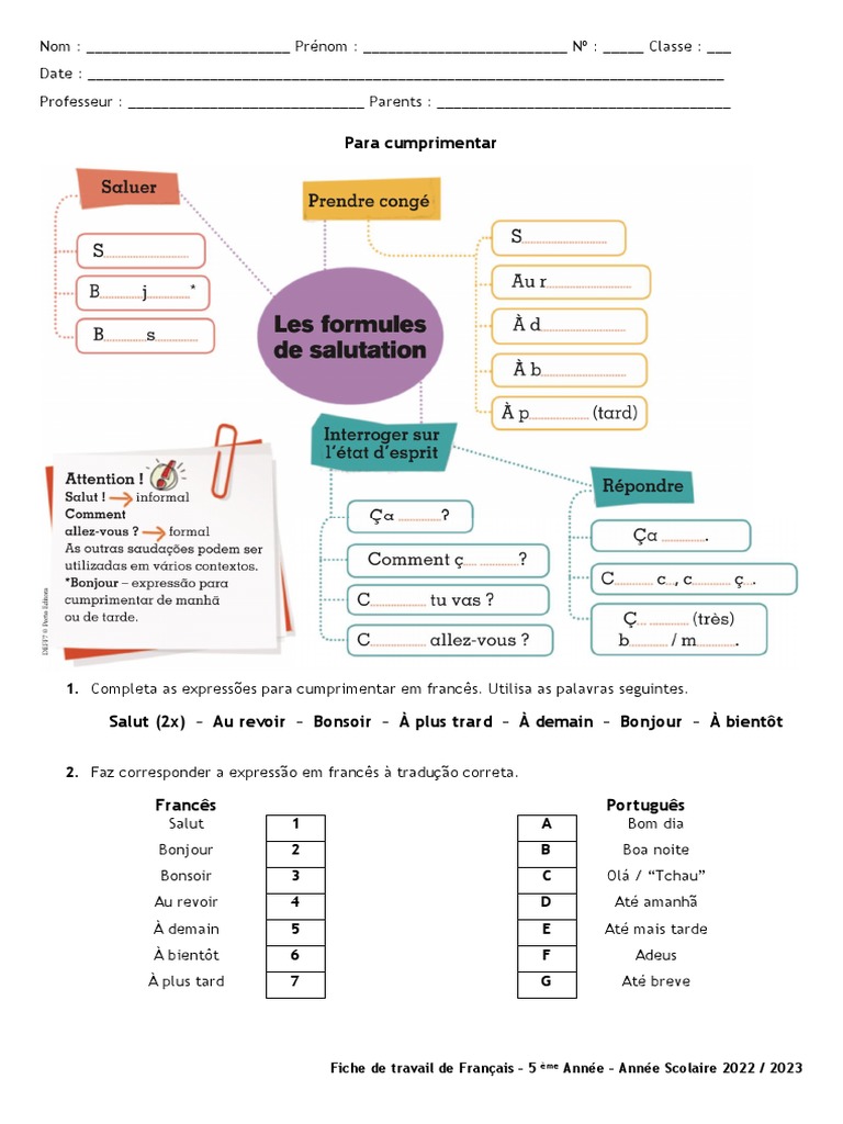 Saluer Et Prendre Congé | PDF
