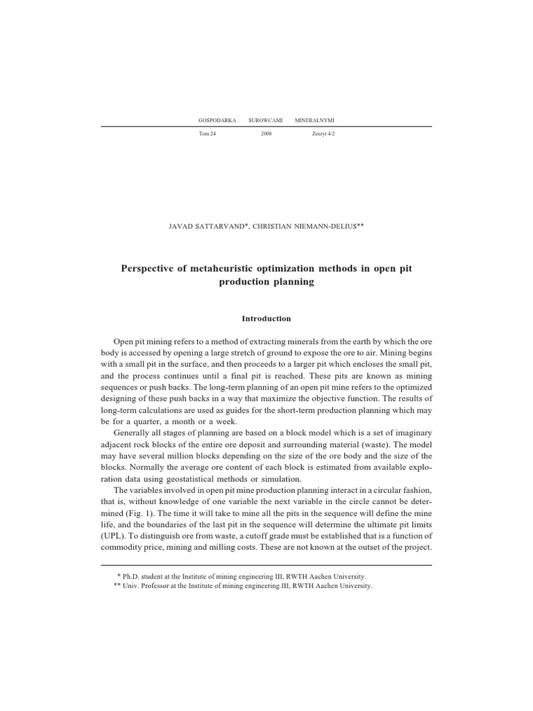 Sattarvand Niemann Delius | PDF | Metaheuristic | Mathematical Optimization