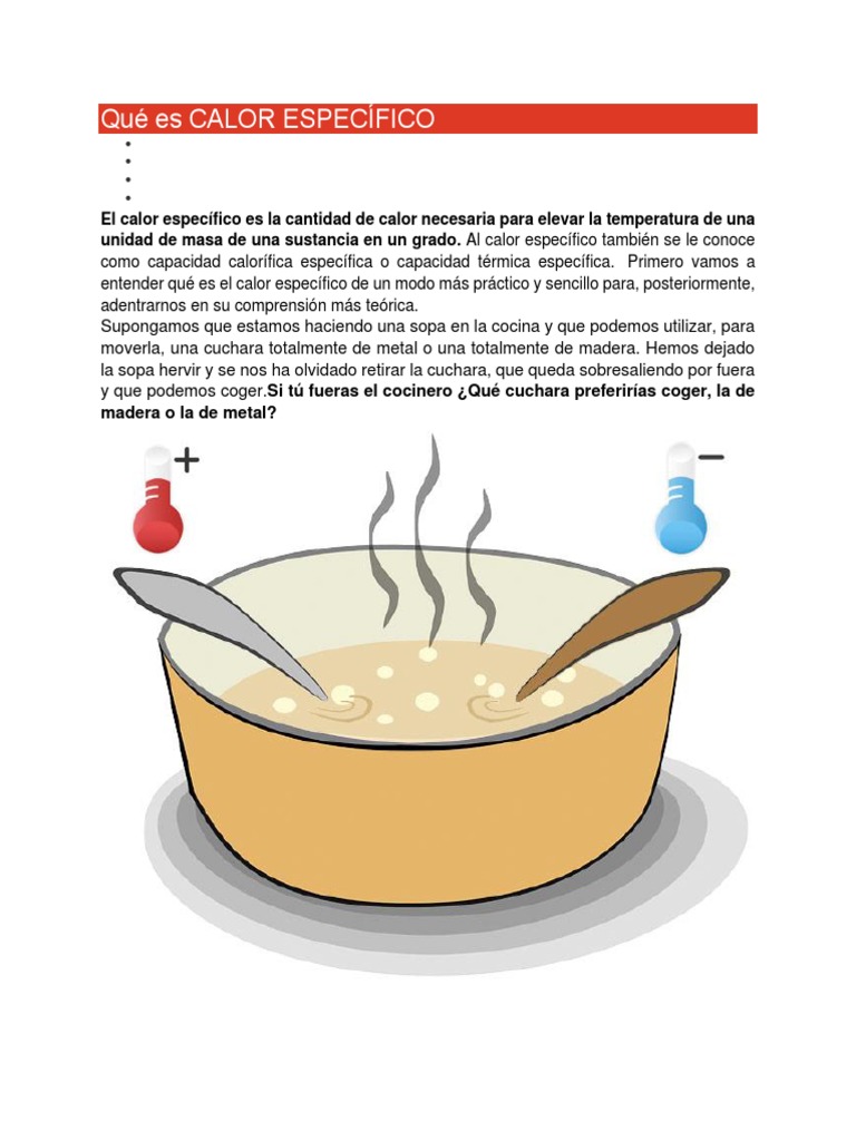 Qué Es CALOR ESPECÍFICO | PDF | Caloría | Celsius