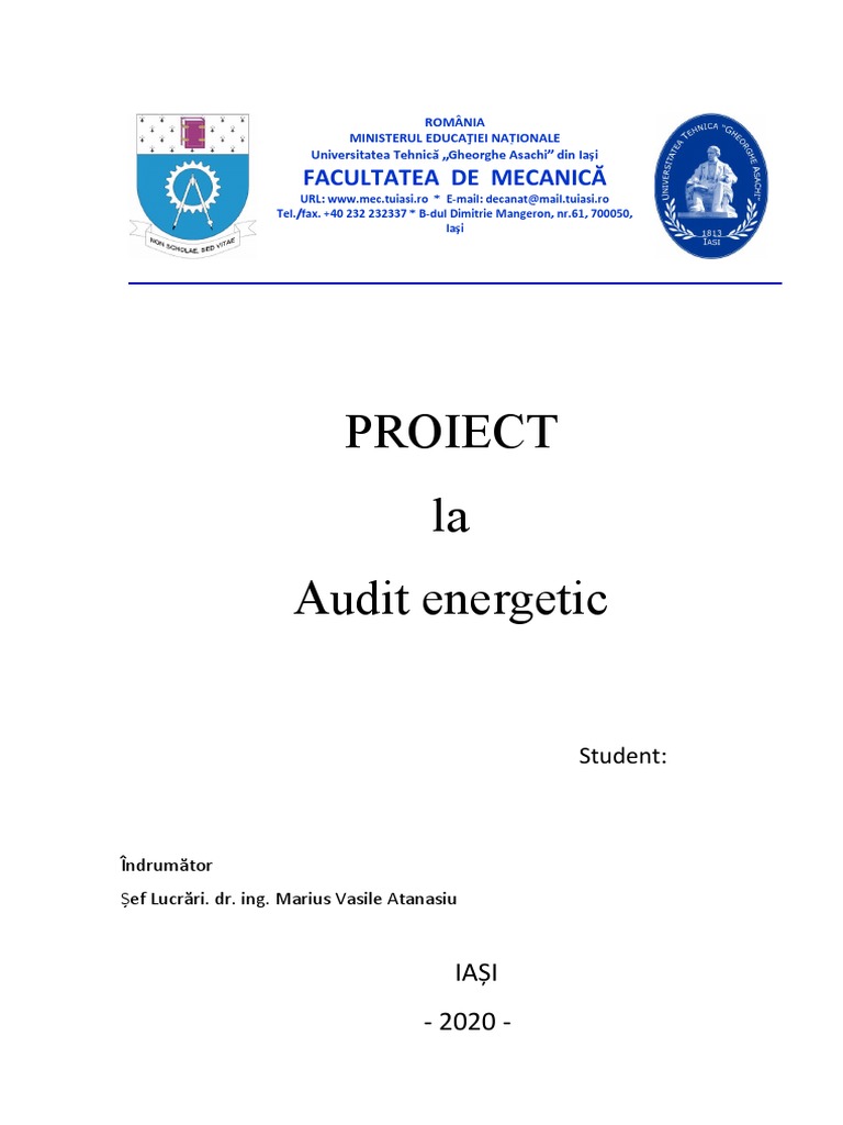 Model Proiect Audit Energetic | PDF