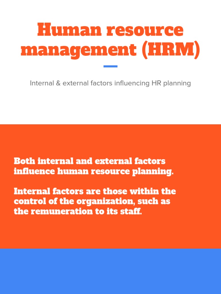 Human Resource Management - Factors Influencing HR Planning | PDF ...