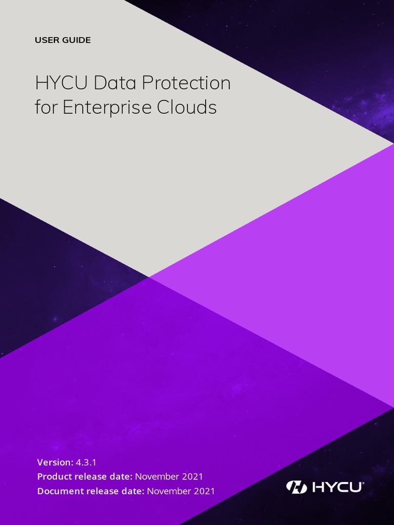 HYCU UserGuide 4.3.1 | PDF | Port (Computer Networking) | Backup