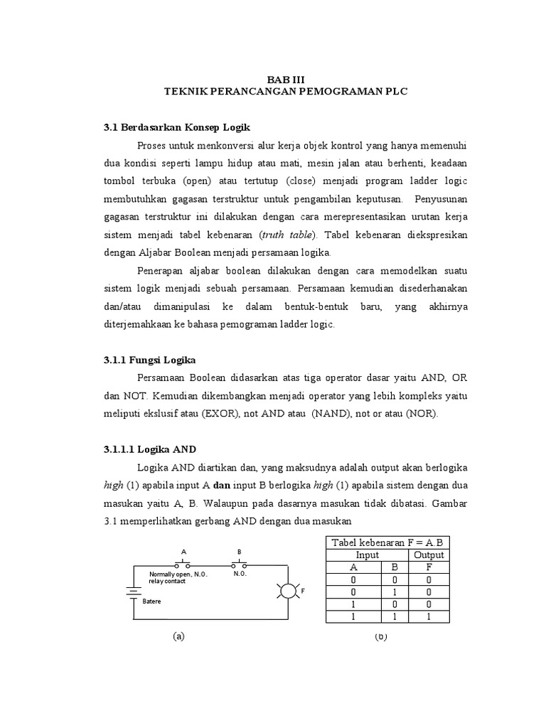Teknik Pemrograman PLC dengan Logika Boolean | PDF