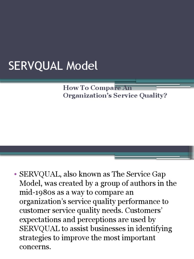 Servqual Model | PDF | Business | Economies