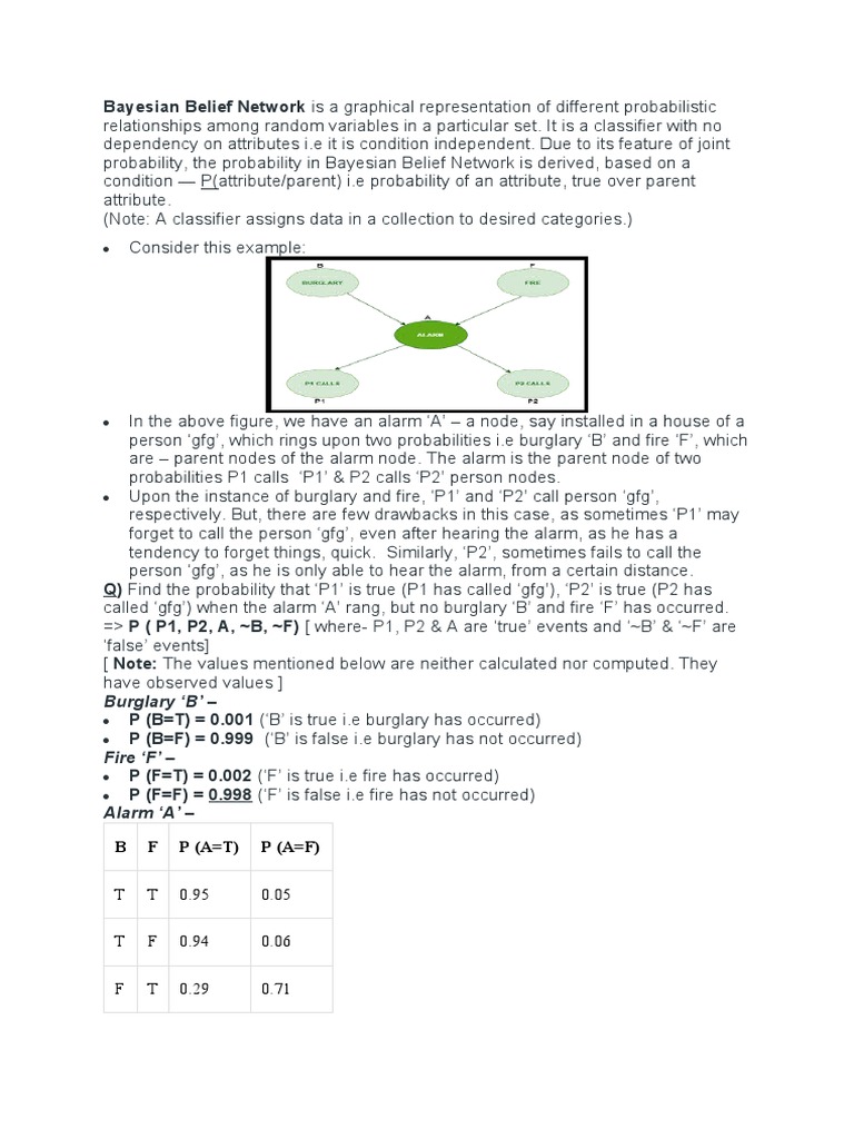 Bayesian Belief Network | PDF